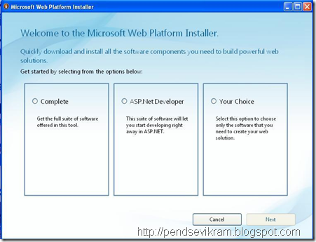 Explore .NET with Vikram Pendse: Lap Around Microsoft Web Platform Installer 1.0 aka Web PI